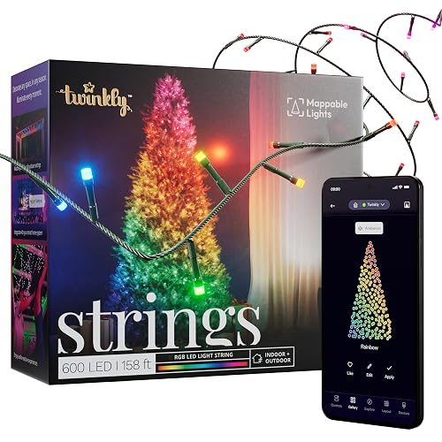Twinkly Strings 600 LED RGB, LED Light String, Smart Multicolor LED ...