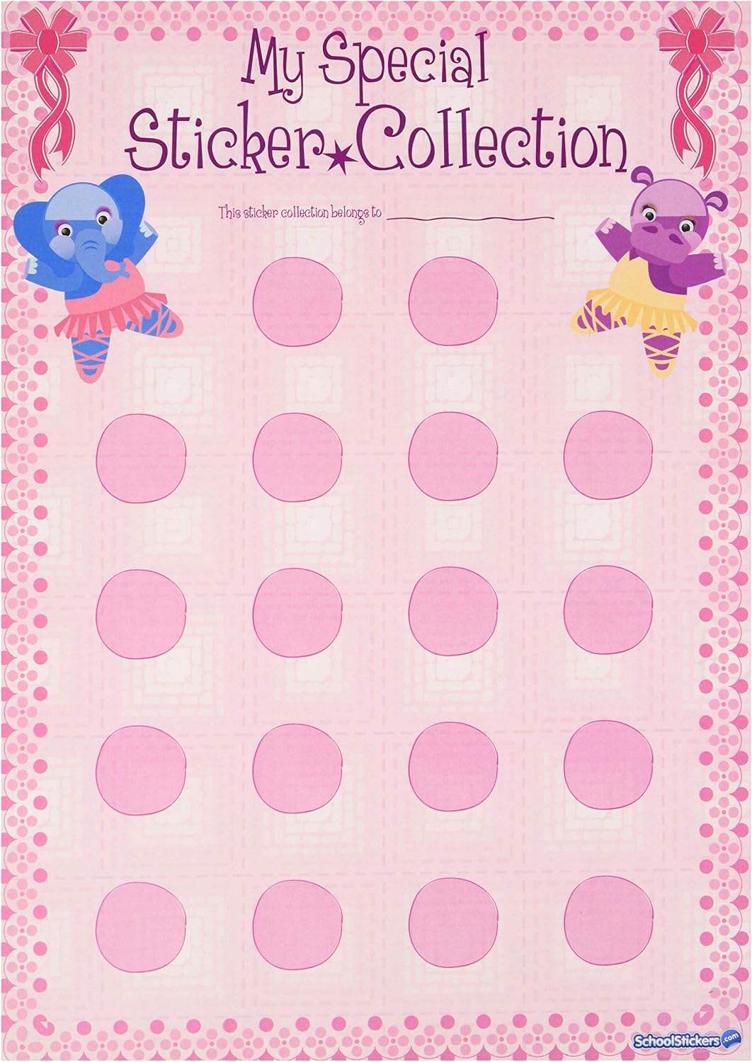 School Stickers A4 Ballerina Reward Chart with Stickers – Bumper Pack ...