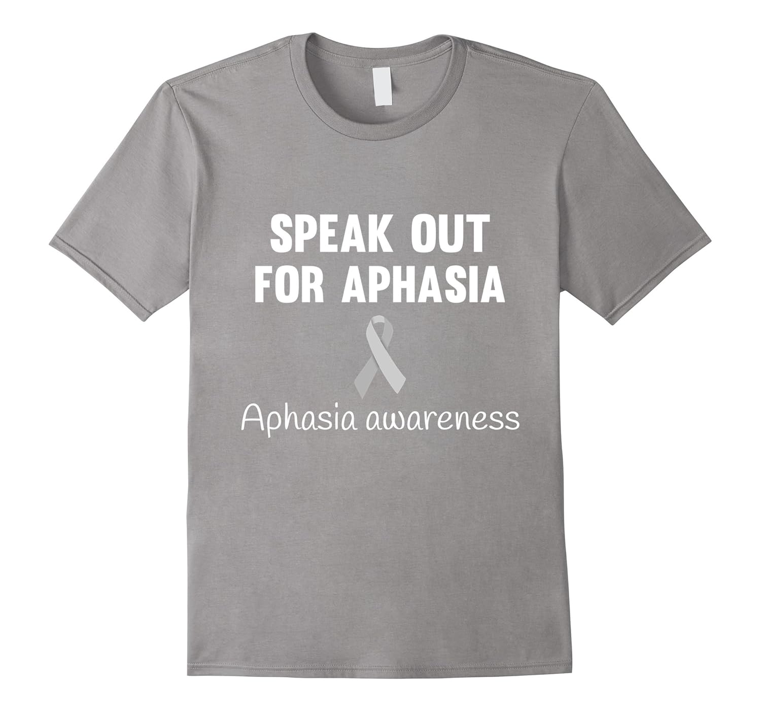 Aphasia awareness month gray ribbon T Shirt for Men & Women-4LVS ...