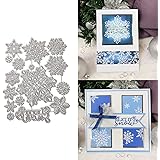 Amazon.com : FAZHBARY 25 PCS Snowflake Dies Christmas Die Cuts for Card ...