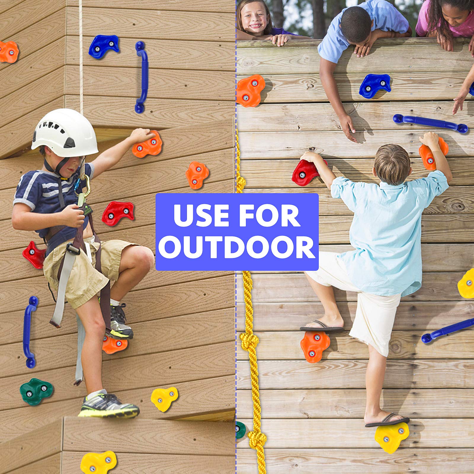Mua HAPPY MOTTE 20 Rock Wall Climbing Holds for Kids, with 8.53 Foot ...