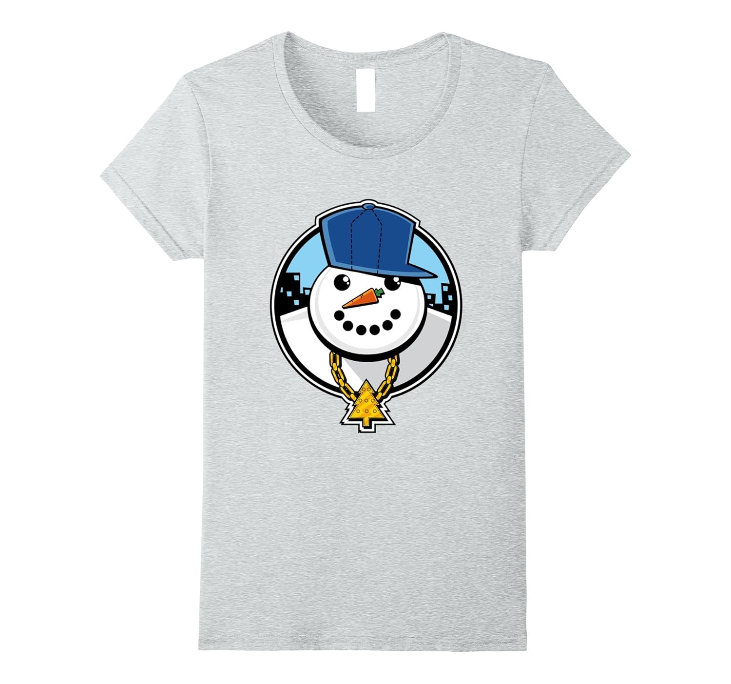 Funny Christmas TShirt Of A Ghetto Snowman TShirt