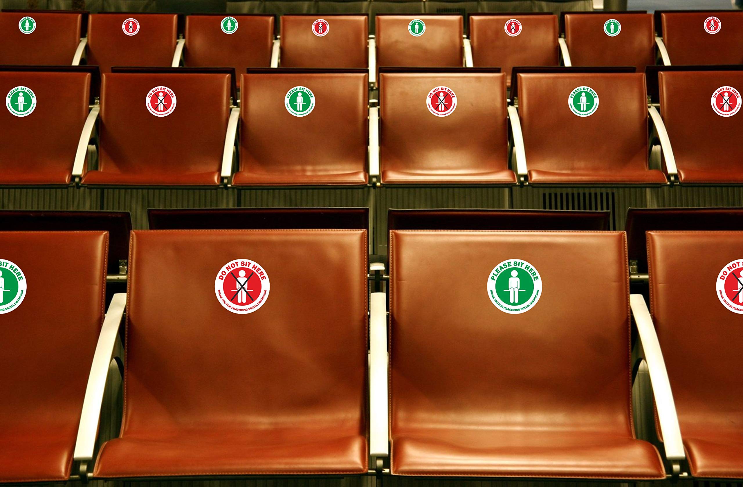Mua Please Sit Here Social Distancing Stickers - 30 GREEN Decals 4 ...