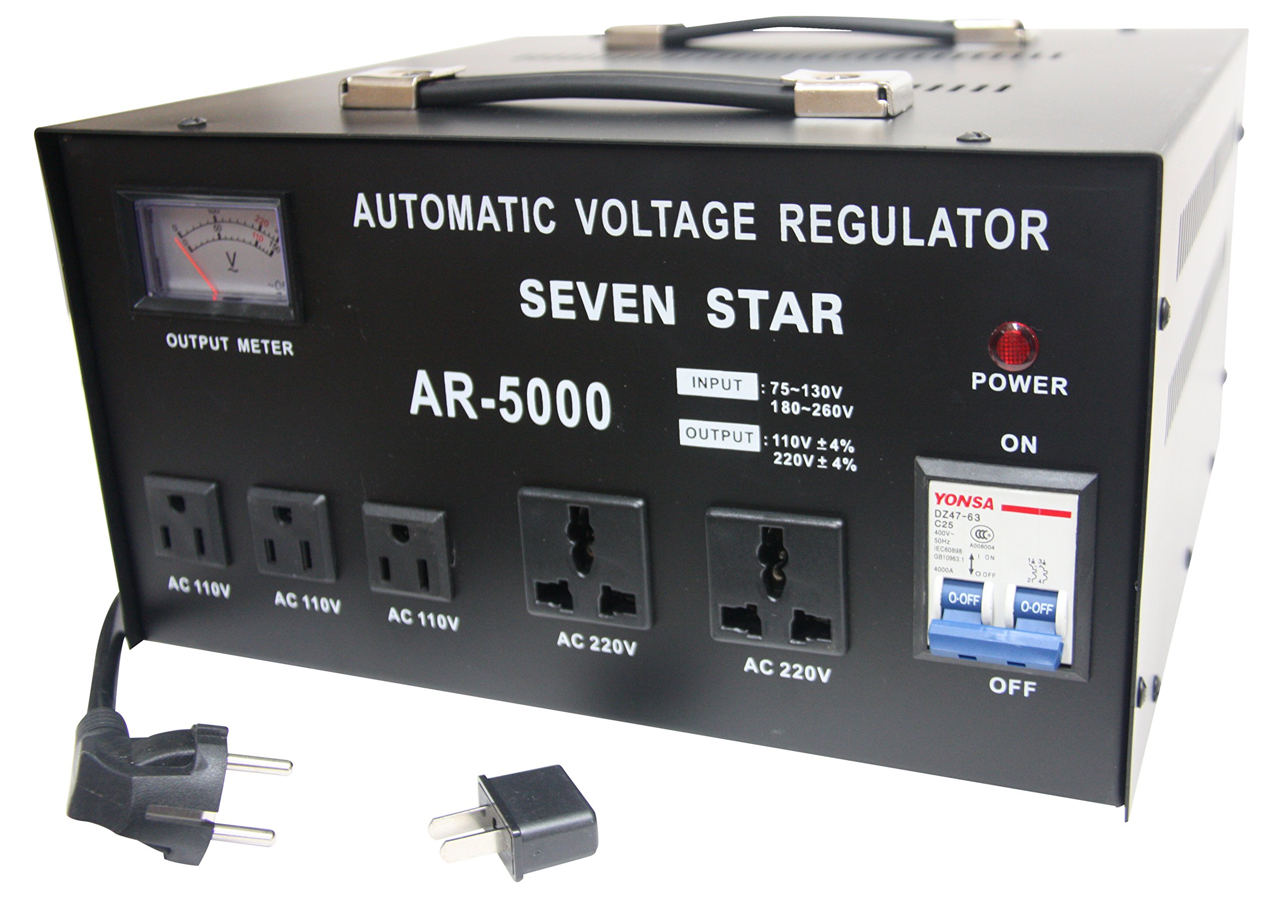 SEVENSTAR AR 5000W Heavy Duty Voltage Reglator/Stabilizer with Built-in ...