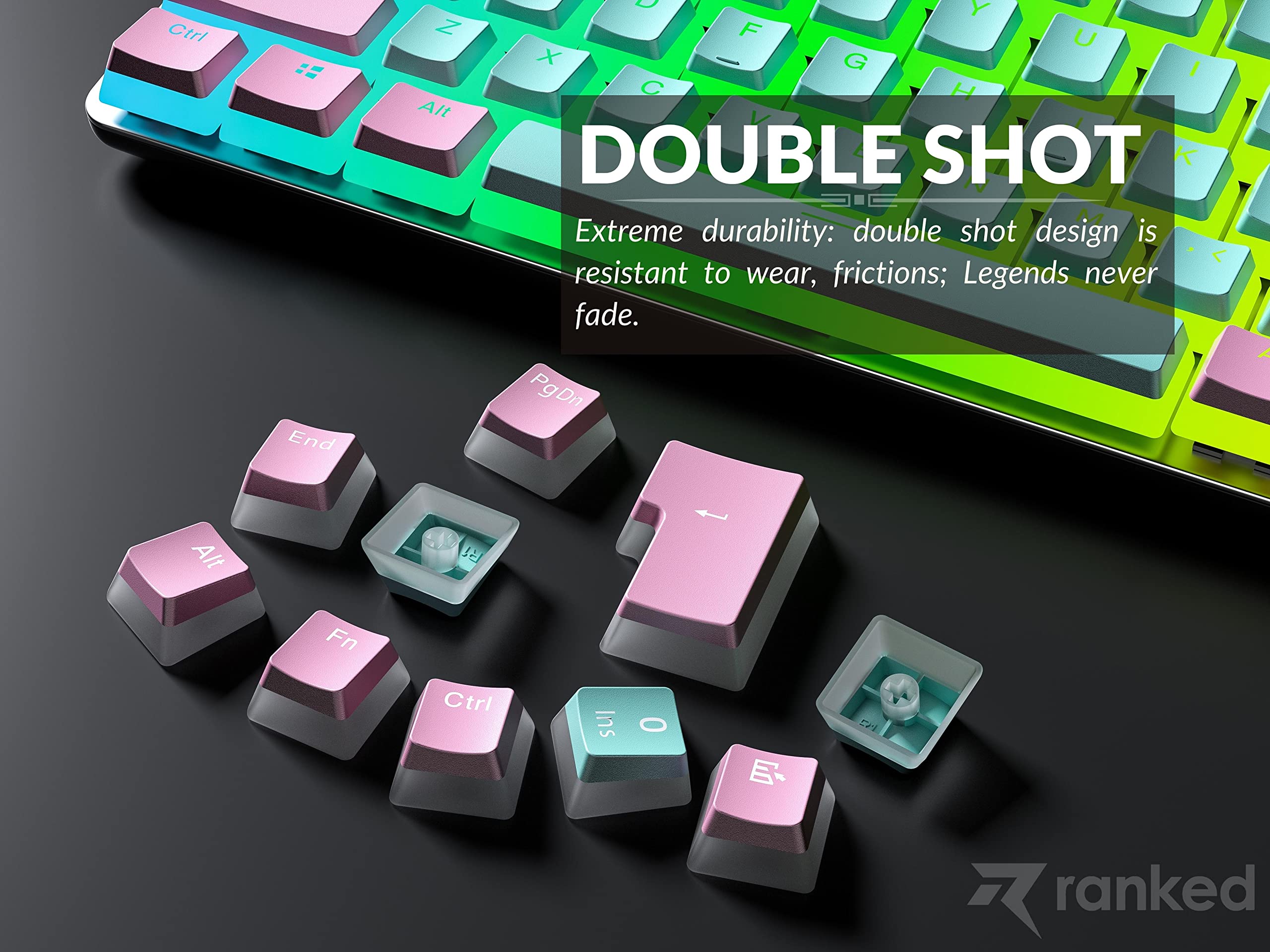 Mua Ranked Pudding v2 PBT Keycaps | 145 Double Shot Translucent ANSI US ...