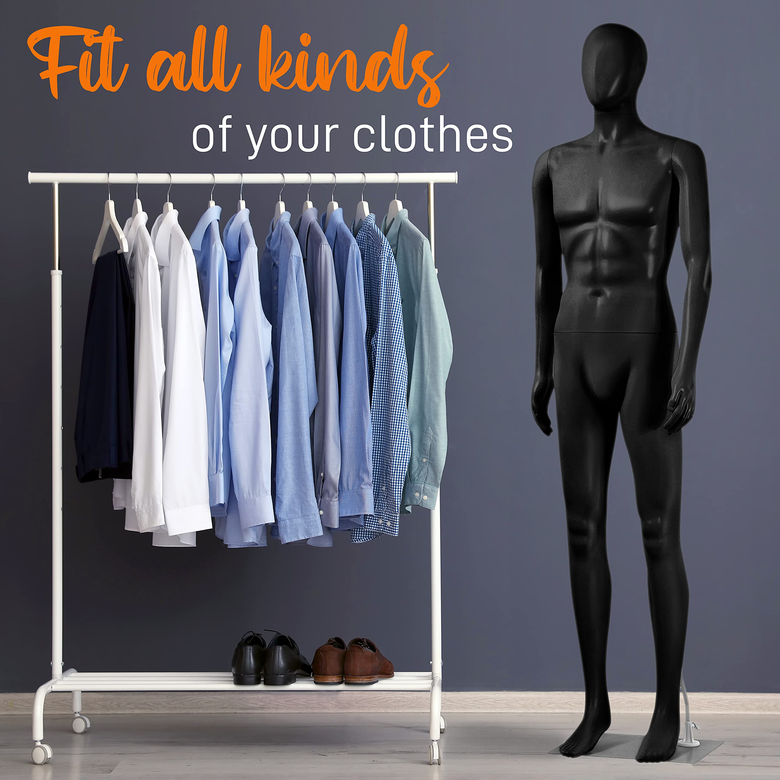 Mua SereneLife 73" Tall Full-Body Male Mannequin With Adjustable Head ...