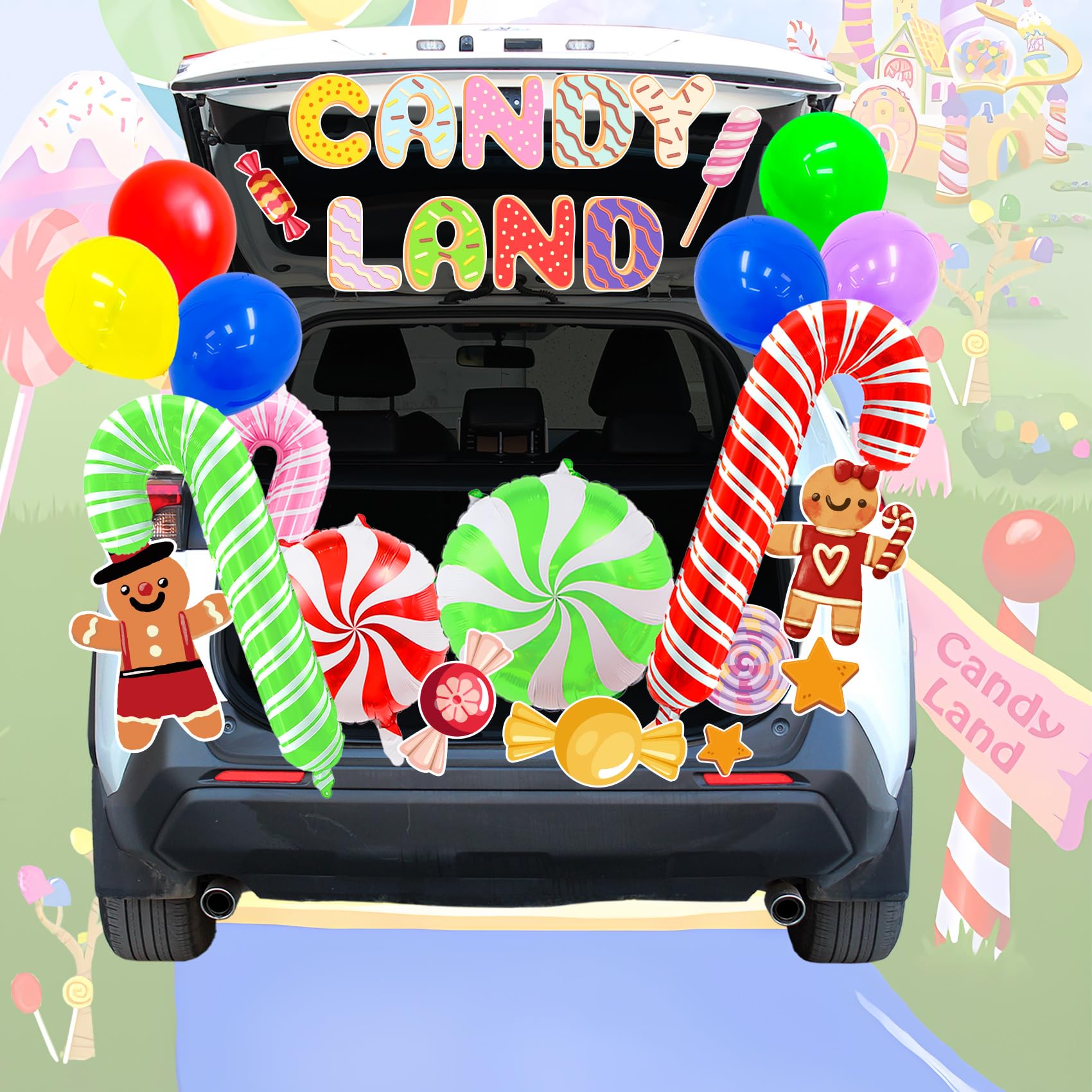 WATCPNO 35 Piece Halloween Candyland Trunk or Treat Kit for SUV Car ...