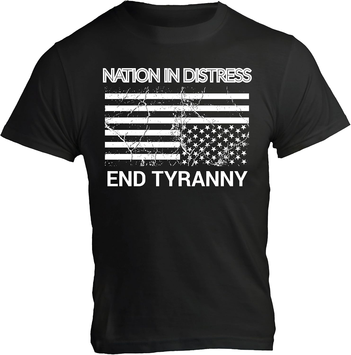 Nation in Distress Upside Down Flag End Tyranny T-Shirt | Amazon.com