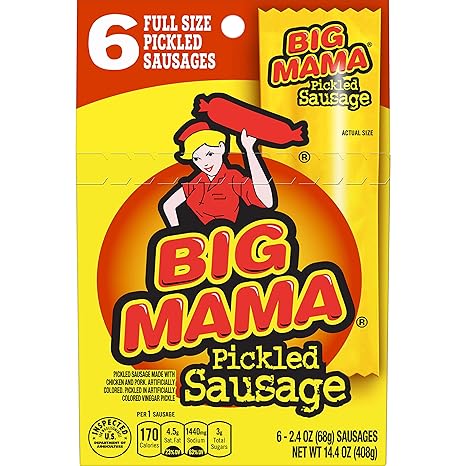 Amazon.com: Penrose Big Mama Pickled Sausages, 2.4 oz, 6 Pack