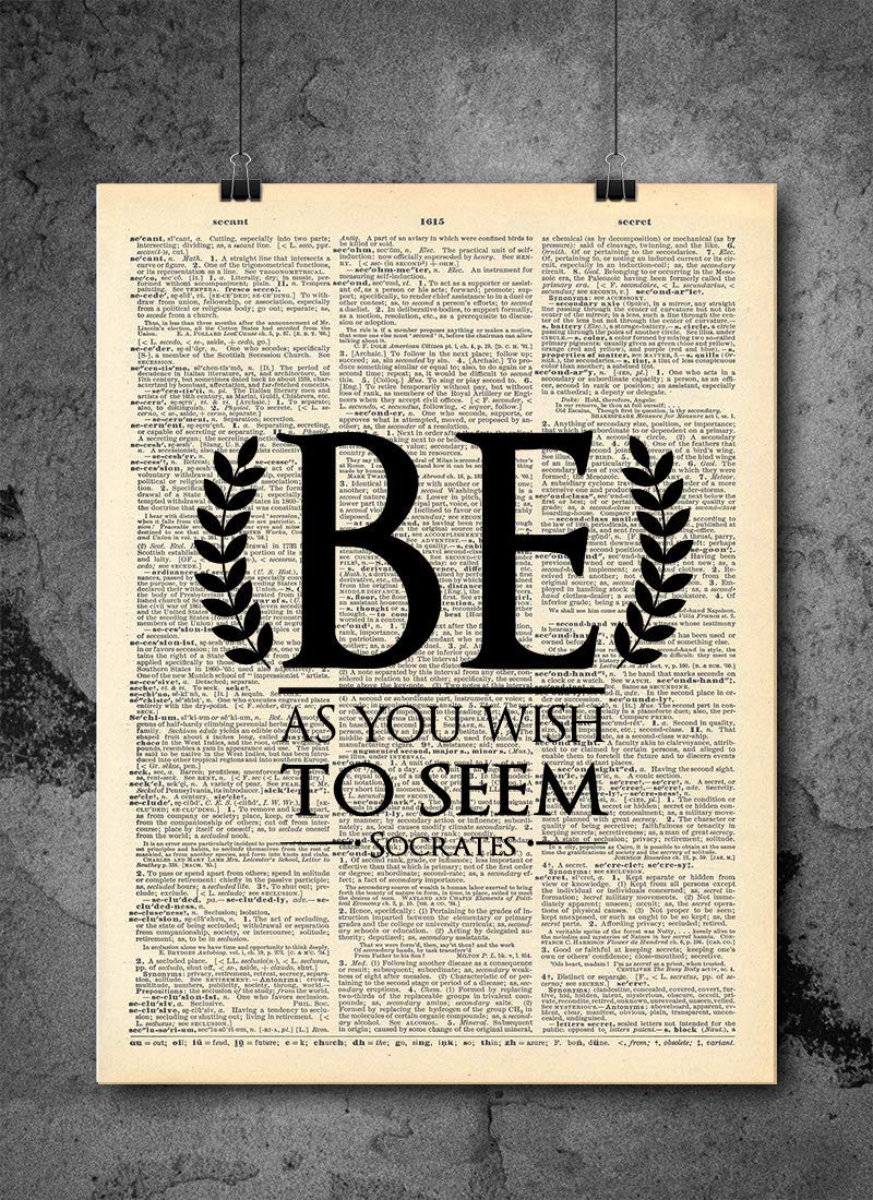 Amazon.com: Socrates Be As You Wish - Stoic Quote Art - Vintage ...