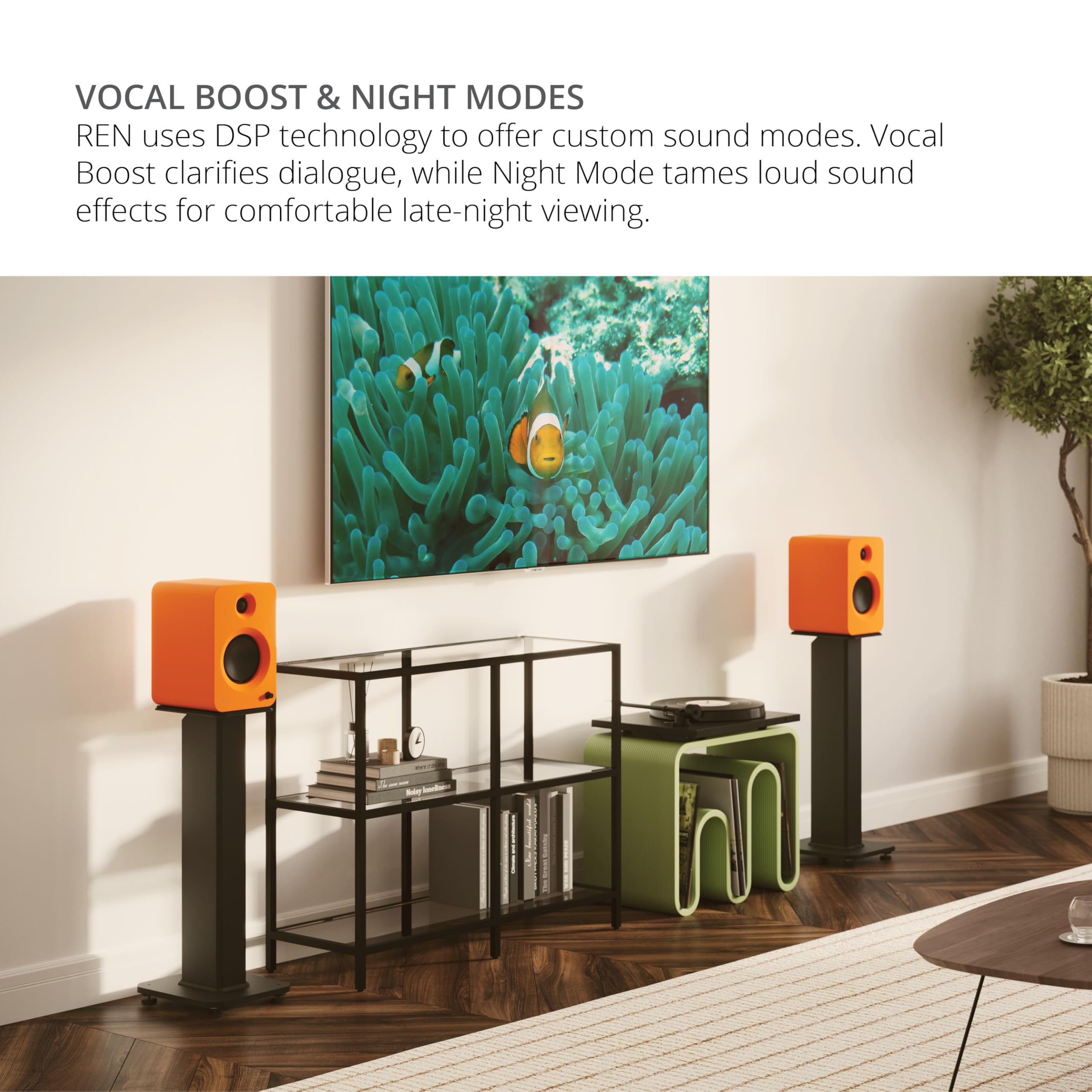 Kanto REN 200W Powered Speaker System With HDMI ARC Input For TV & Home ...