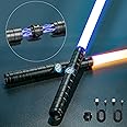 Amazon.com: Lightsaber, Metal Hilt Light Saber with RGB Colors, Double Light Sabers for Dueling ...