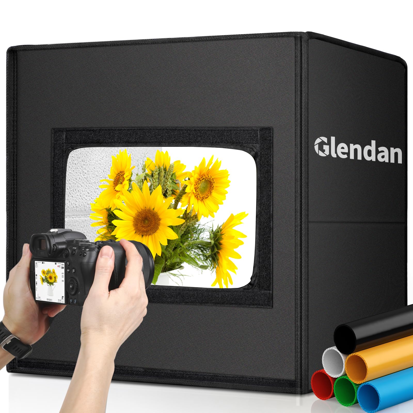 Glendan Light Box Photography, Portable Photo Studio Light Box, 16" x ...