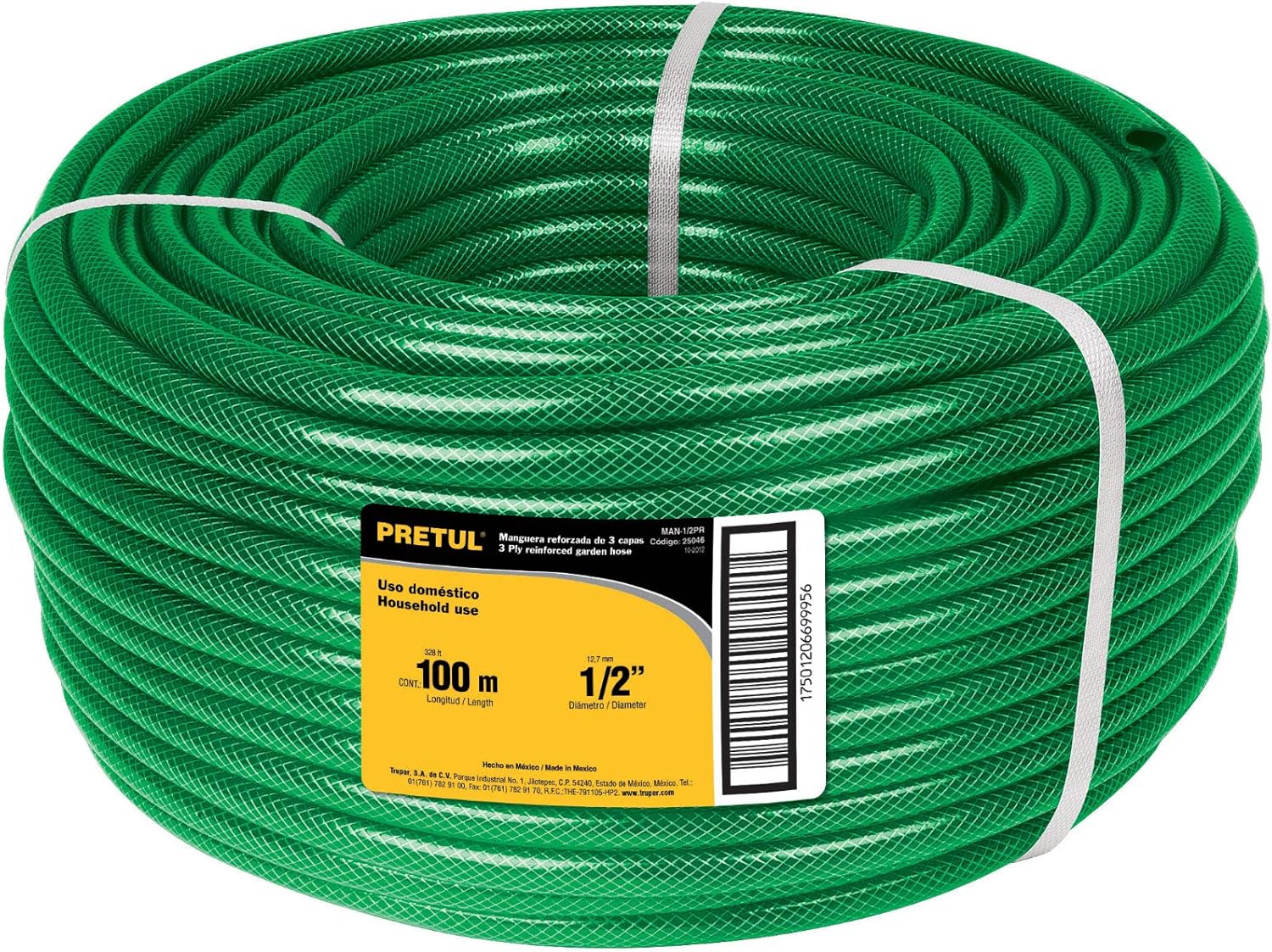 Pretul MAN-1/2PR, Manguera de 1/2", reforzada 3 capas, rollo de 100 m ...