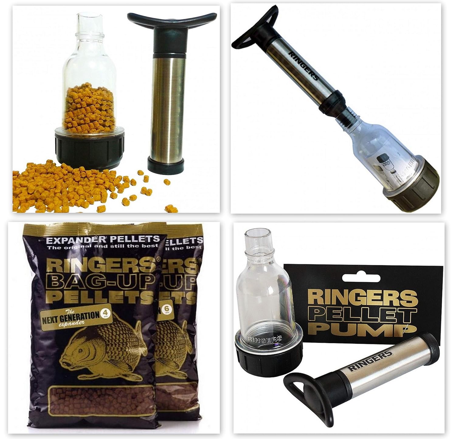 Ringers Pellet Pump and Pellet Pack - Includes Pellet Pump, 4mm Expanders, 6mm Expanders - 500g ...