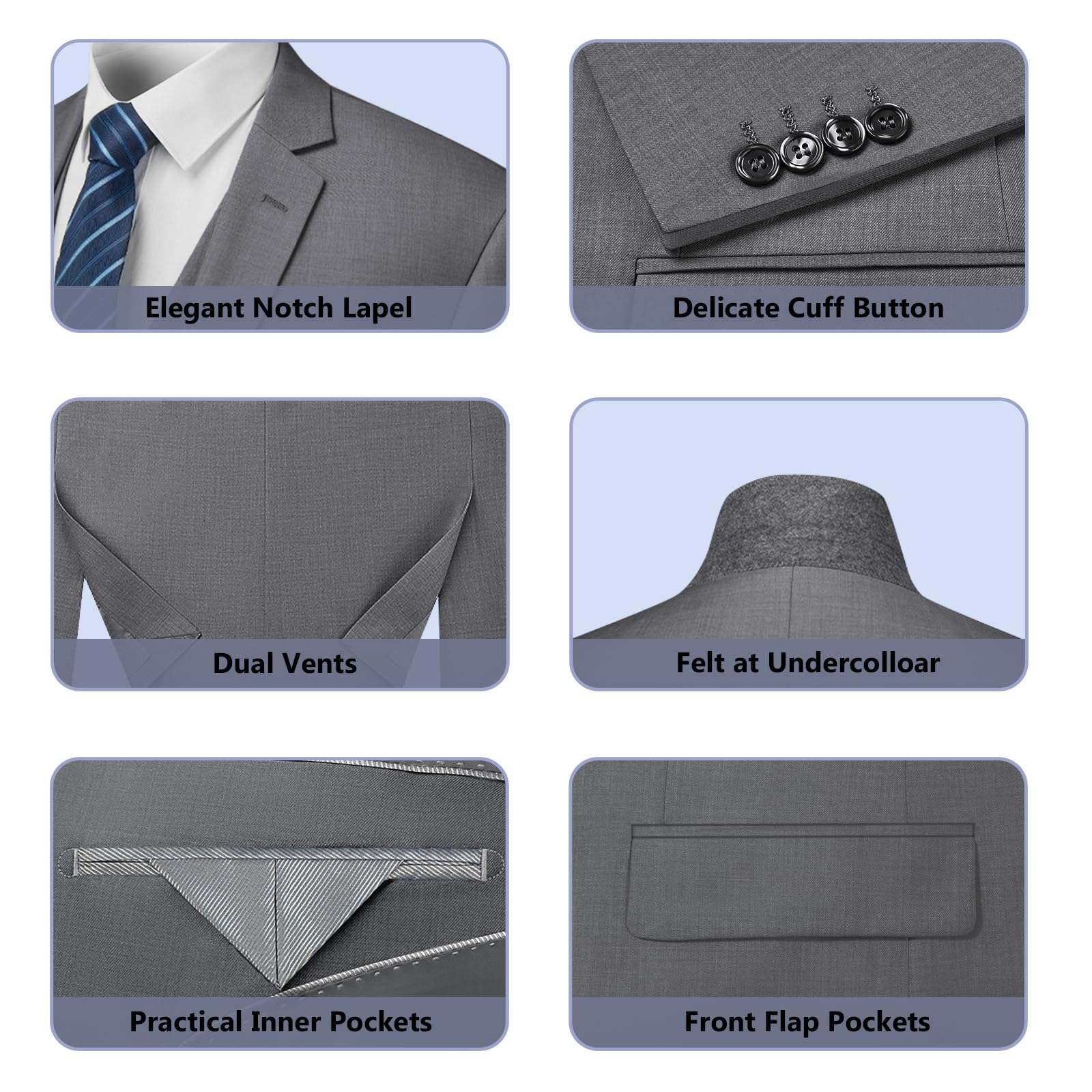 Mua Cooper & Nelson Men's Suit Slim Fit, 3 Piece Suits for Men, One ...