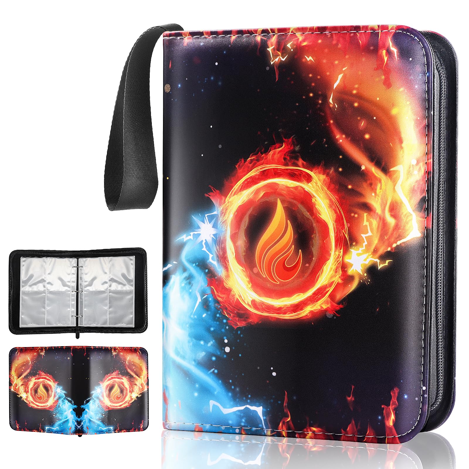 Pafvue Card Binder 4 Pocket Trading Card Binder 400 Pockets Card Holder ...