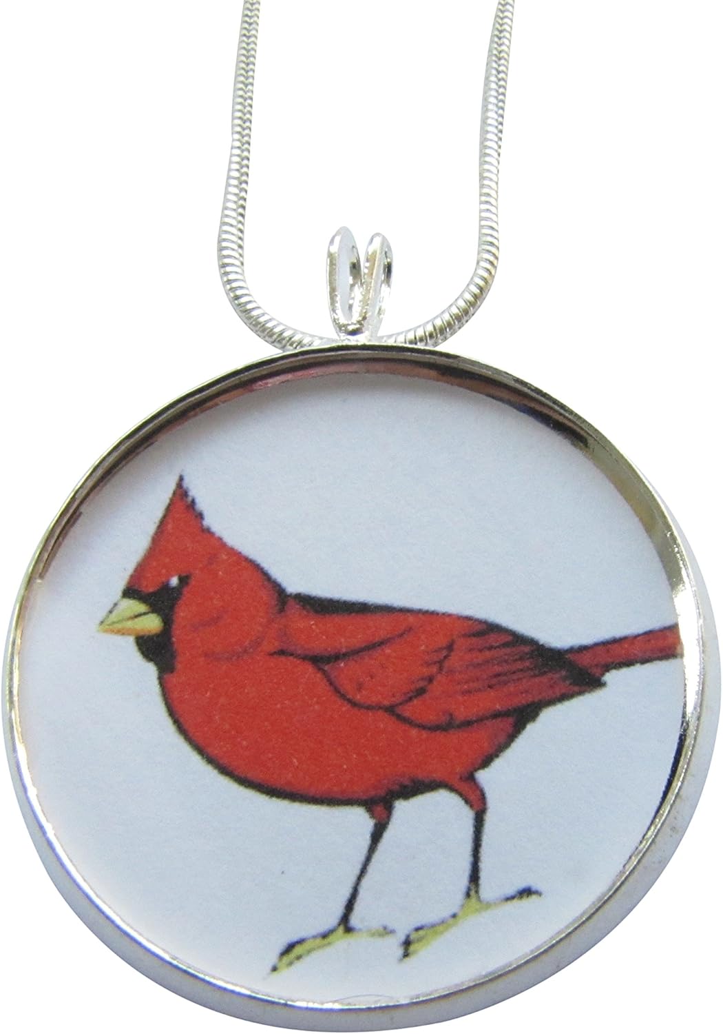 Amazon.com: Funjewelryshop Cardinal Charm Necklace, Bird Pendant ...
