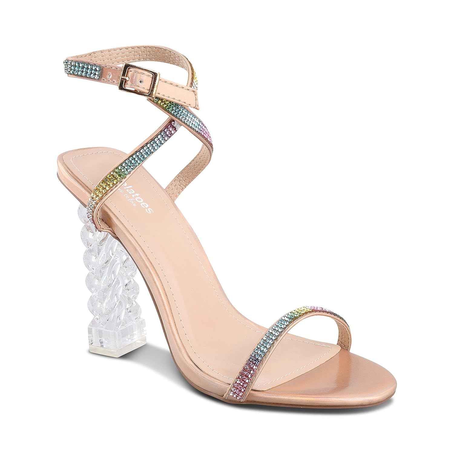 Buy Stelatoes Women's Synthetic Sandals (Heel Height : 4.7 Inches) at ...