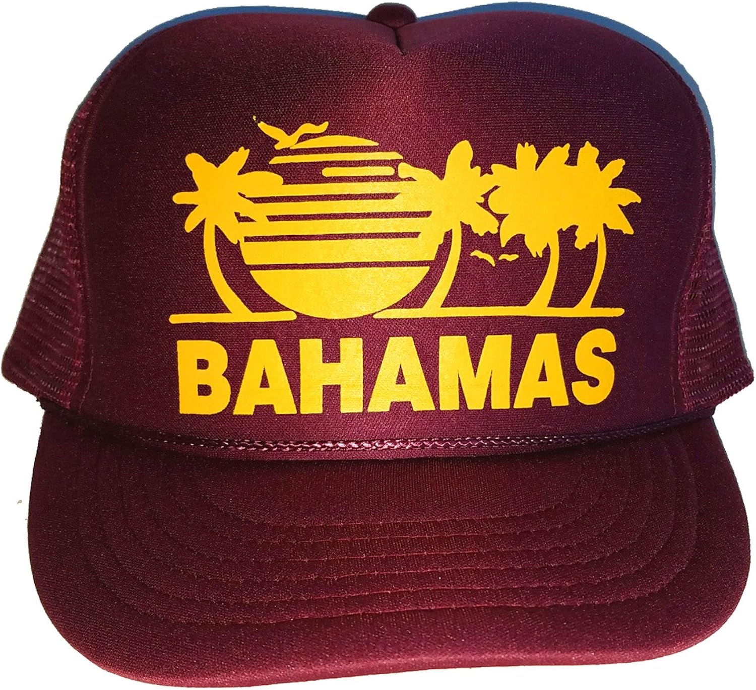 Maroon Bahamas Snapback Mesh Trucker Hat Cap at Amazon Men’s Clothing ...