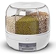 Amazon.com: ZEEMBU Grain and Rice Dispenser, 8 Quarts Rotating 360 ...