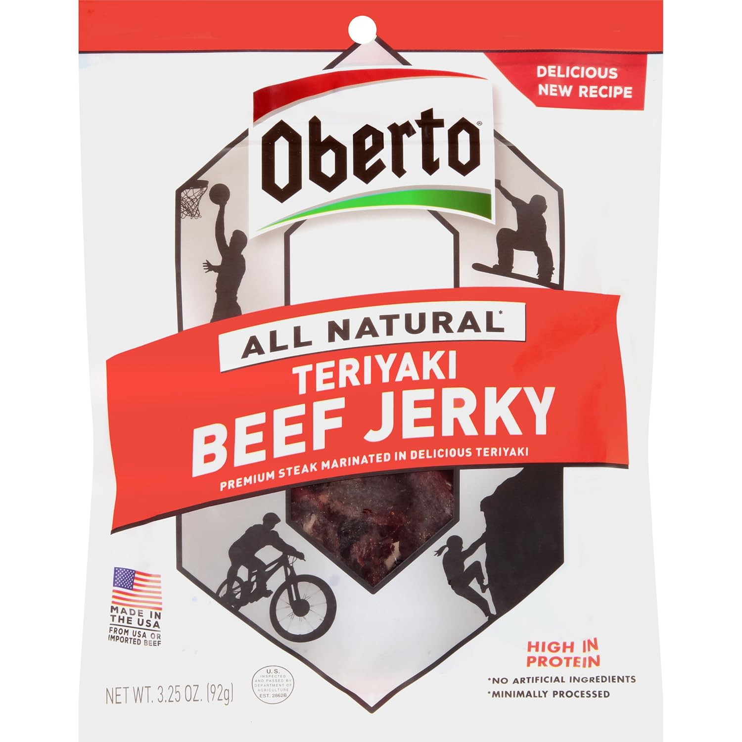 Amazon.com: Oberto All Natural Teriyaki Beef Jerky, 3.25 oz