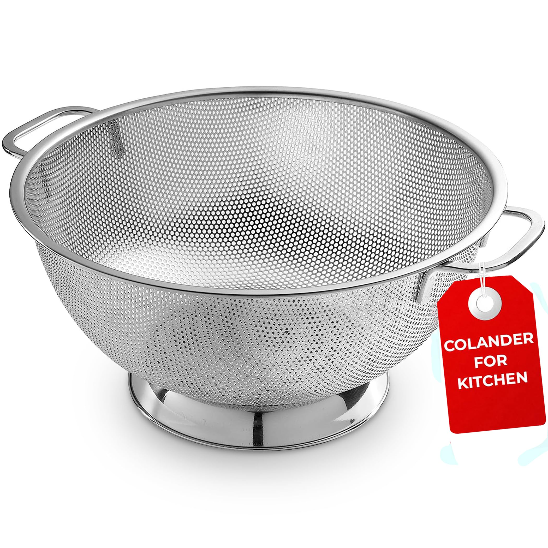 Bellemain Colander for Kitchen – 5 Qt Stainless Steel Strainer with ...