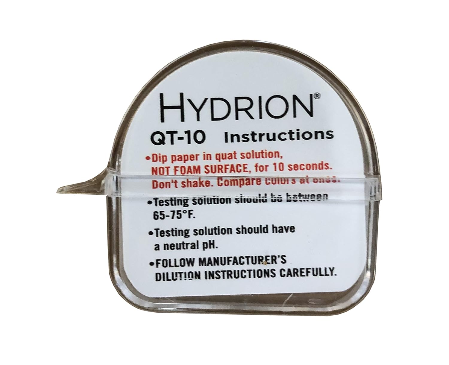 FMP 142-1159 QUAT Test Paper Roll of 15 Feet Long Hydrion QT-10 Dip ...