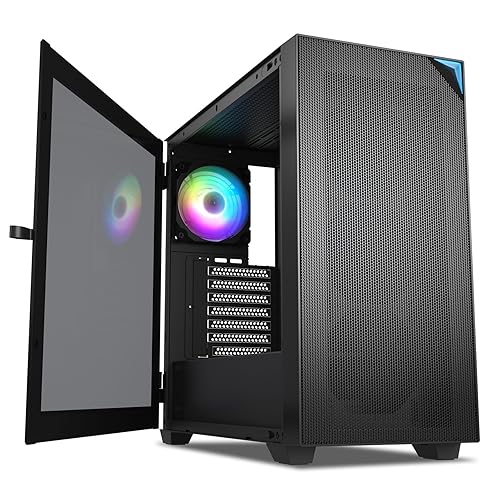 VETROO AL800 Full Tower PC Computer Case - Door Opening Design Tempered ...