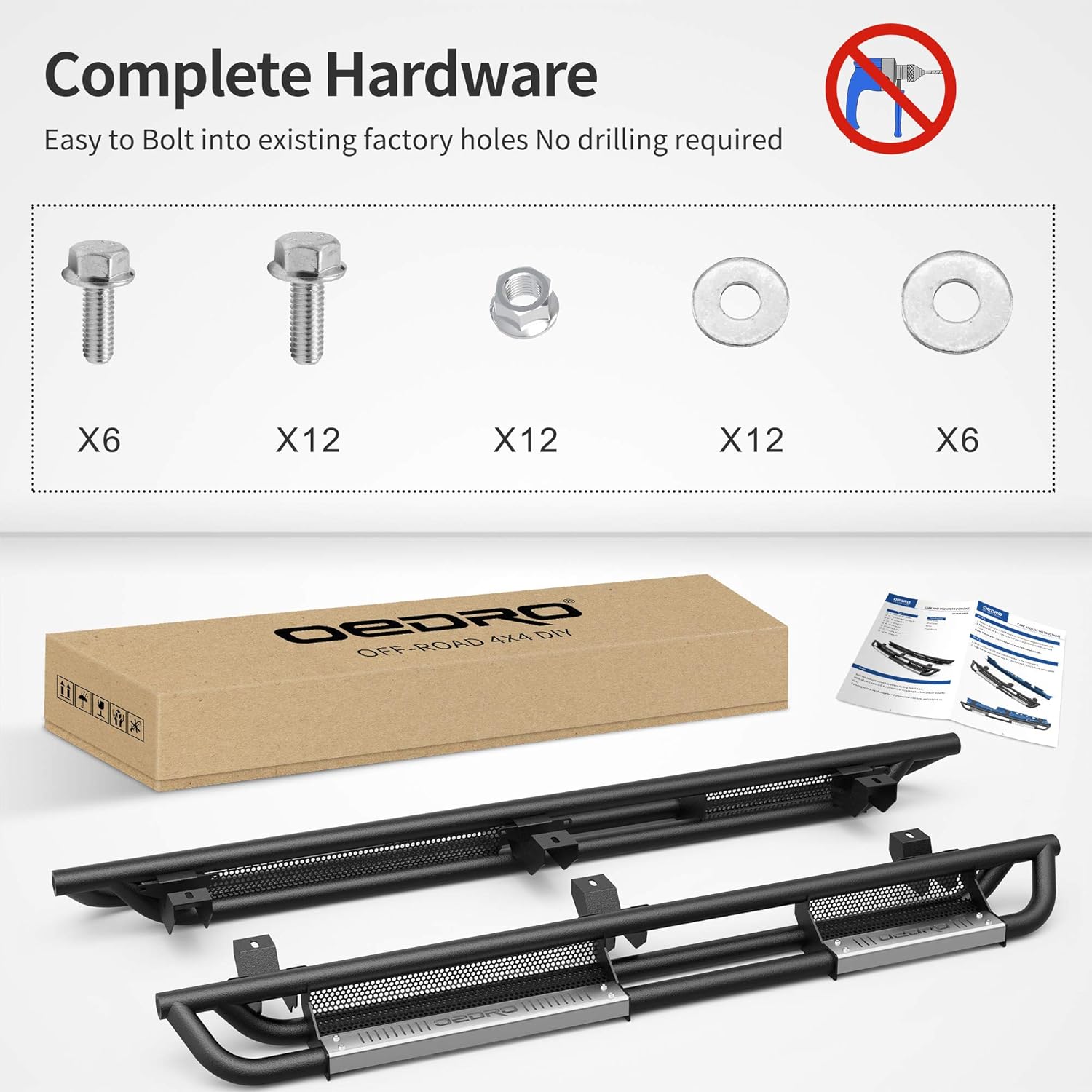 OEDRO Side Steps Running Boards for 2018-2021 Jeep Wrangler JL ...