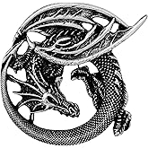 Amazon.com: HAQUIL Vintage Gothic Antique Medieval Dragon Pin Brooch ...