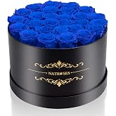 Amazon.com: NATROSES Forever Preserved Roses in a Box, 100% Real Roses ...