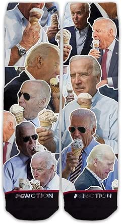 Function Joe Biden Ice Cream Collage Fashion Socks President 2020 No ...