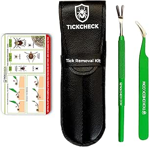 TickCheck Premium Tick Remover Kit - Stainless Steel Tick Remover ...