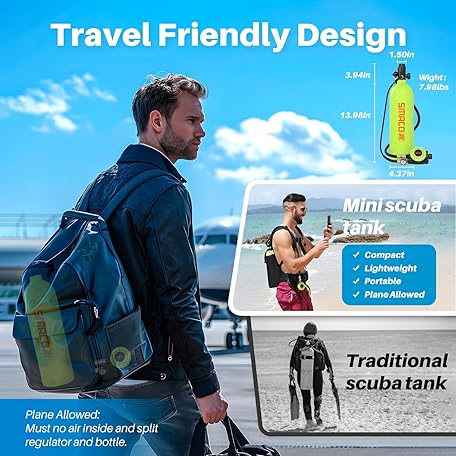 Mua SMACO S700 Mini Scuba Tank 1.9L Portable Scuba Diving Tank Reusable ...