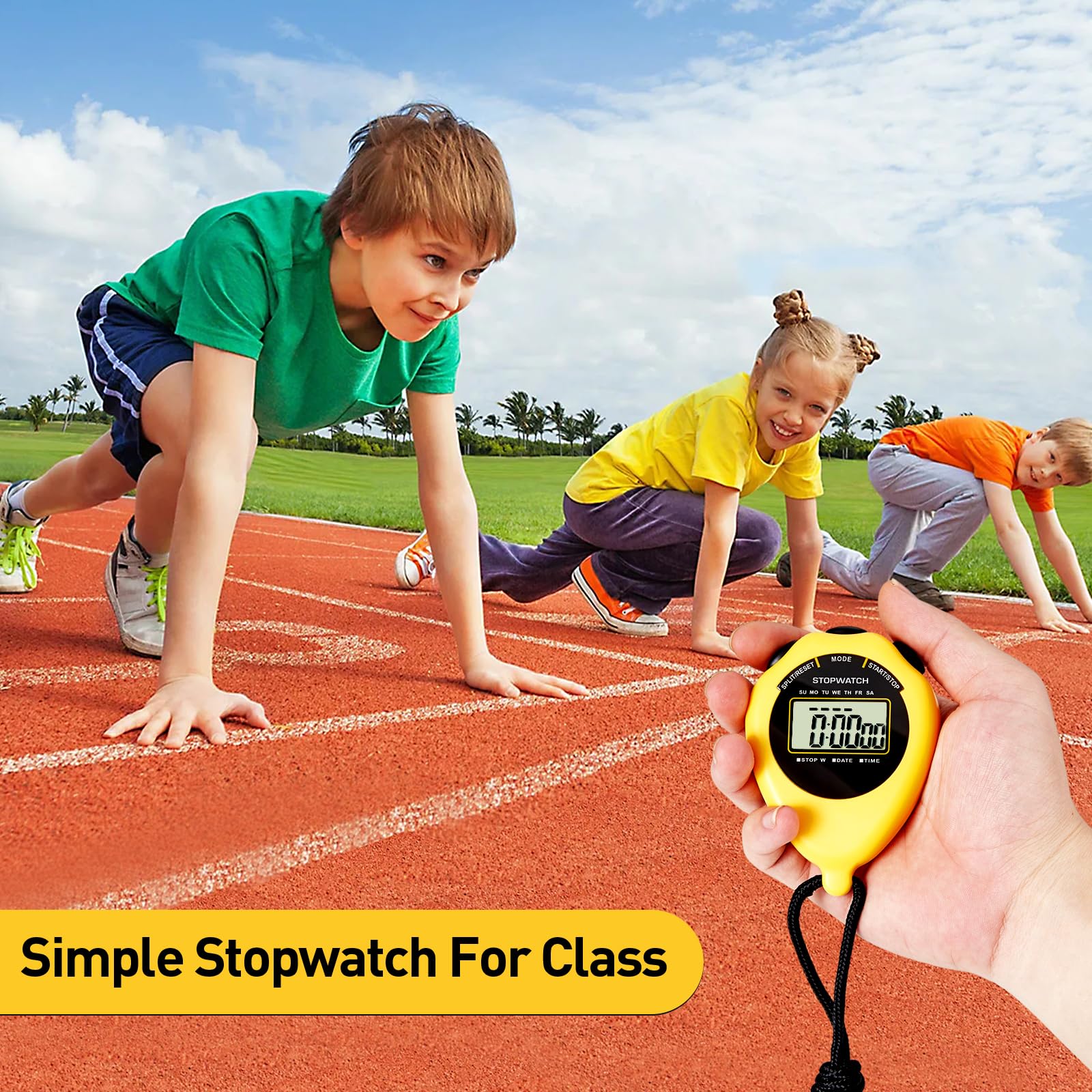 Mua Stopwatch Sport Timer, 2 Pack Large Display Digital Stopwatch timer ...