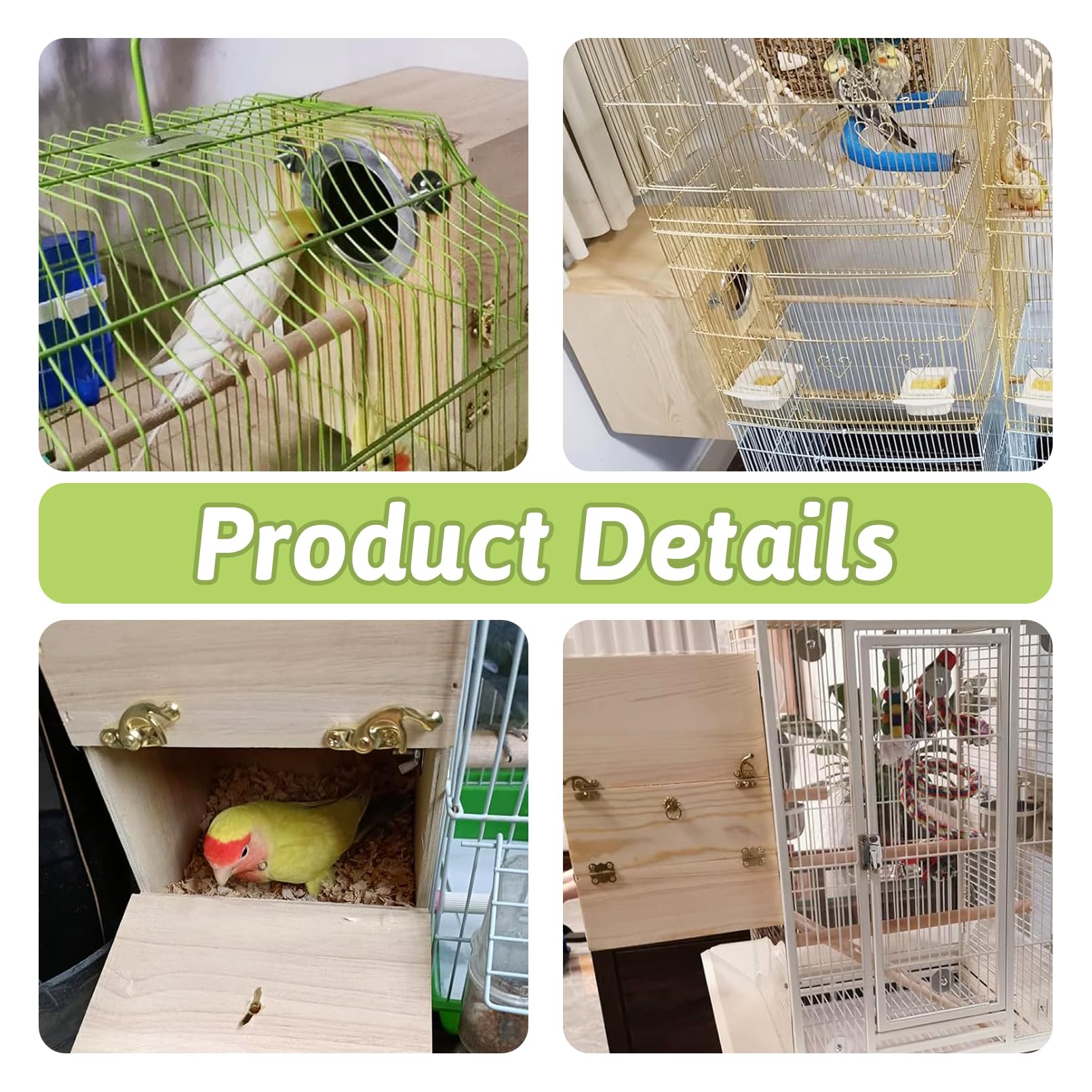 Mua Tfwadmx Bird Wood Breeding Box Lovebirds Nesting Station House ...