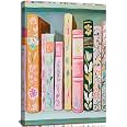 Amazon.com: Pastel Book Canvas Wall Art Modern Study Colorful Books ...