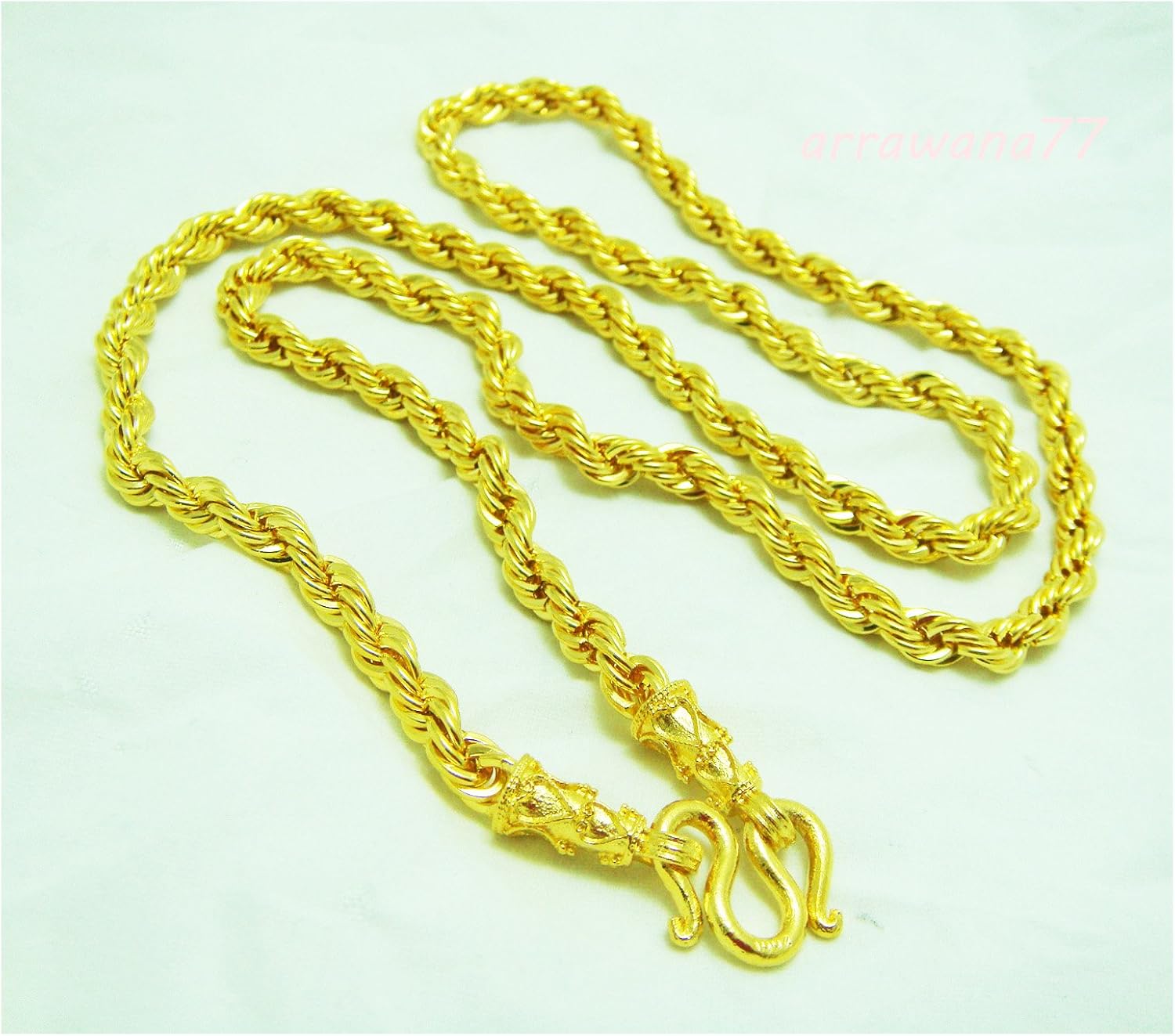 Men's Deluxe Chain 22k 23k 24k Thai Baht Gold Gp Necklace 30" Jewelry N ...