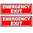 Amazon.com: eSplanade Emergency Exit Sign Sticker Decal - Easy to Mount ...