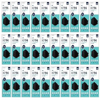 Buy 30 Pack ? BLACK KF94 Certified ; 4-Layered Face Safety, Adjustable Earloop, FDA Registered ...