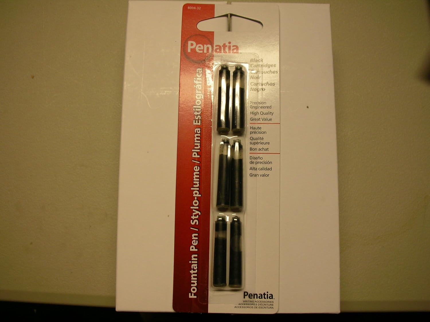 Amazon.com : Penatia Black Fountain Pen Cartridge Refills 6 /Pack ...