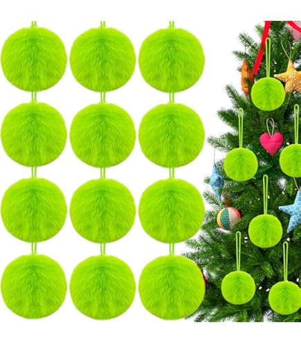 Furry Spiral Curly Stems Lime Green Tree Decor Lime Green Tree Topper 4 ...