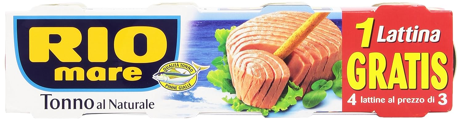 Rio mare - Tonno al Naturale - 3 confezioni da 4 pezzi da 80 g [12 ...