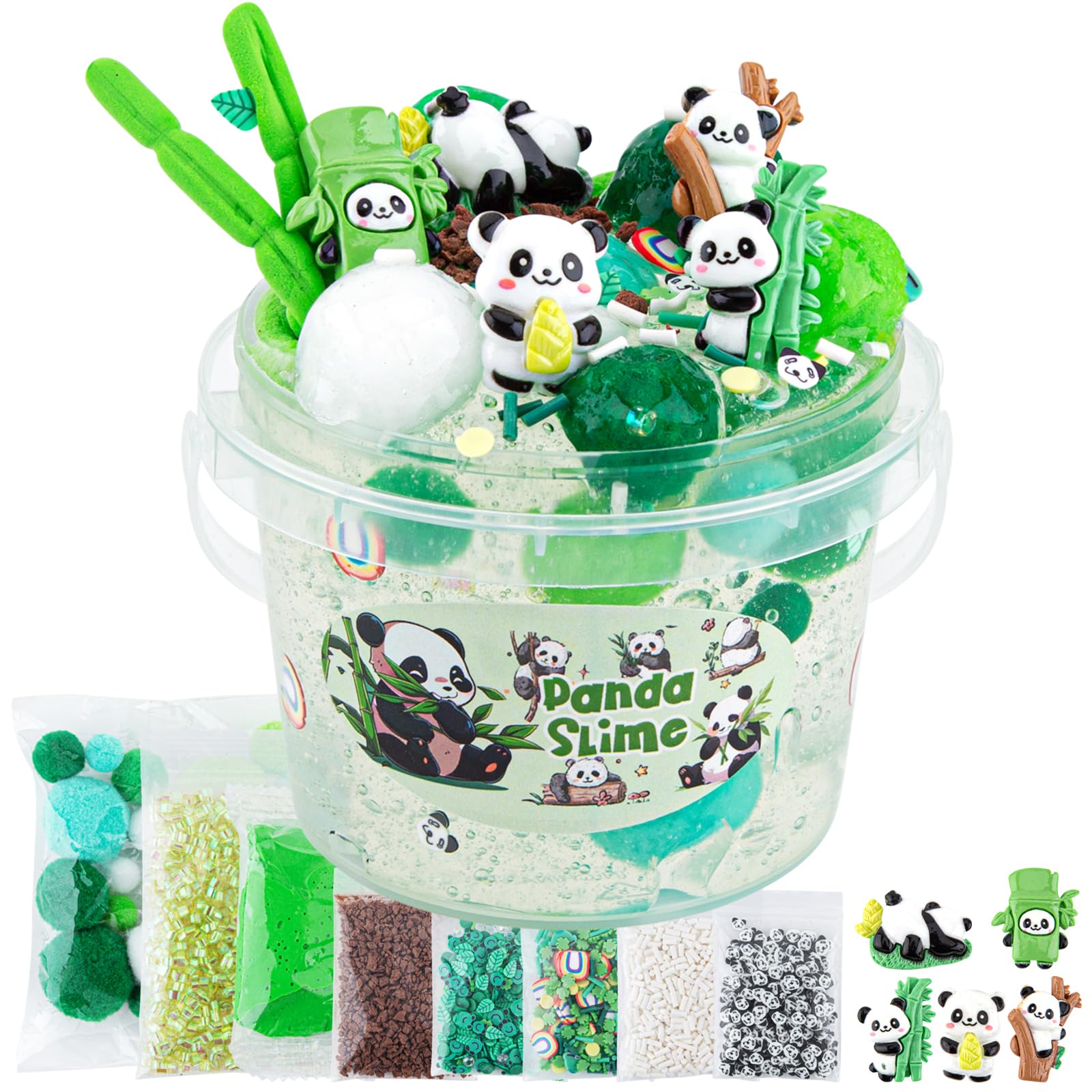 Mua 10 FL OZ Panda Clear Slime Bucket, Big Slime Kit with Slime Clay ...
