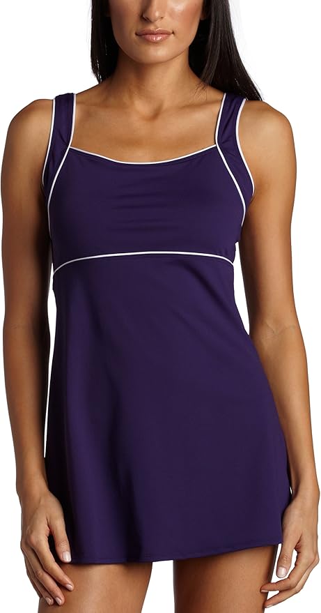 Speedo Women's Aquatic Endurance+ Piped Swimdress: Amazon.co.uk: Clothing