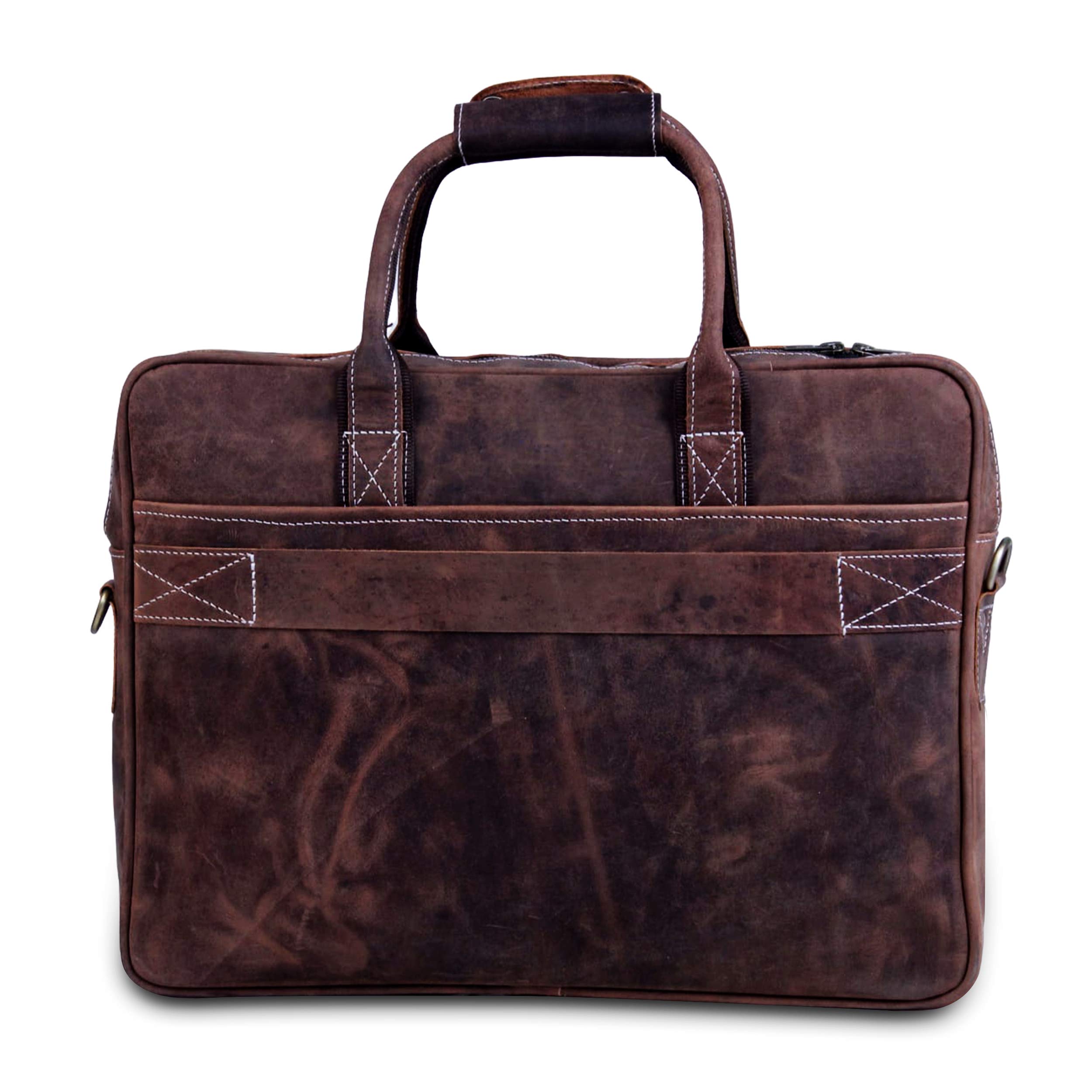 Mua 18 Inch Leather Laptop Bag for Men Leather Messenger Bag for Men ...