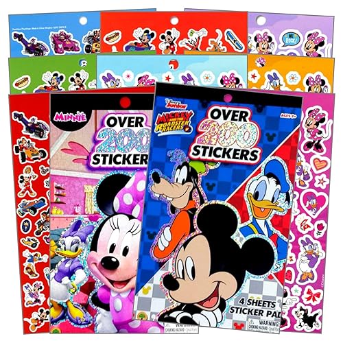 Disney Mickey Mouse Sticker Pad and Minnie Mouse Sticker Pad Set (Over ...