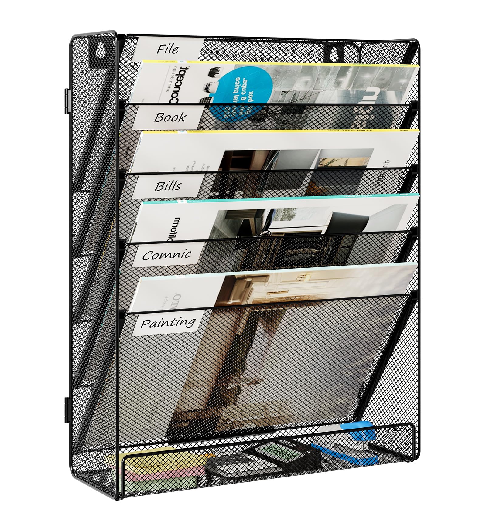 Mua Office Supplies Wall File Holder 6 Tier Hanging File Folder ...