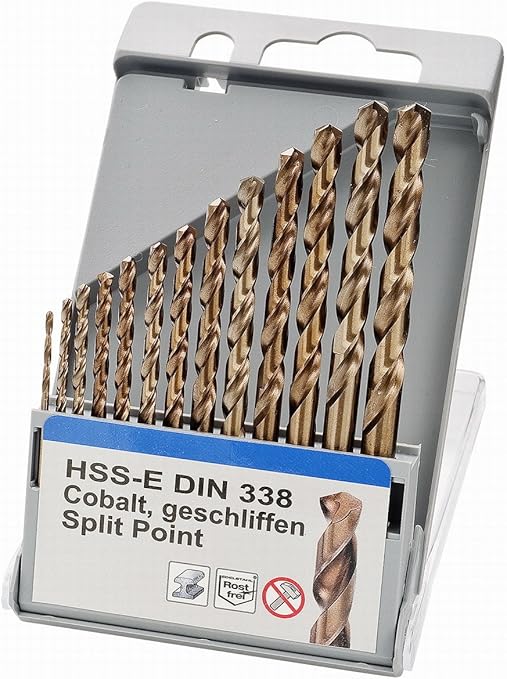 Keil Assorted Metal Drill Bit Set HSS-E DIN 338 Cobalt, Ground Split ...